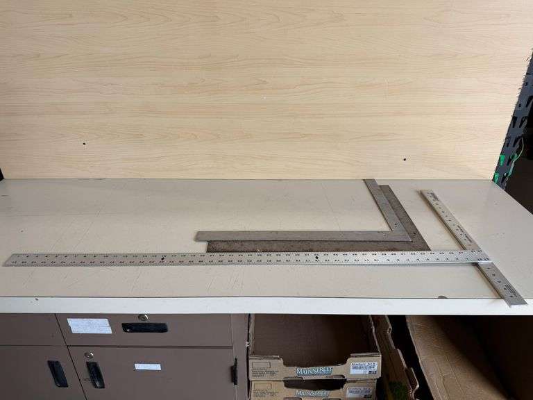 (2) Framing Squares & Sheet Rock Square - Lee Real Estate & Auction Service