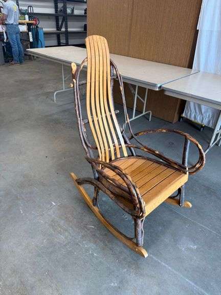 Amish Made Bent Wood Rocker - Lee Real Estate & Auction Service