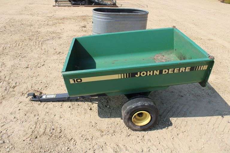 John Deere 10 cu. ft. metal lawn trailer w/dump box - Lee Real Estate ...