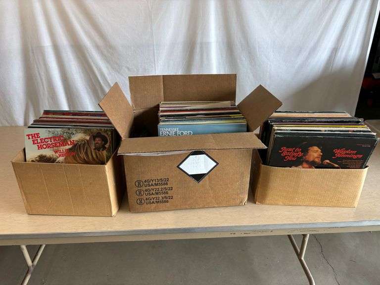 (3) Boxes of Vinyl Records - Lee Real Estate & Auction Service