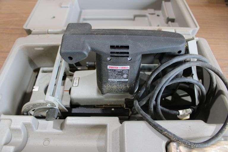 Porter Cable elec. plate jointer w/case - Lee Real Estate & Auction Service