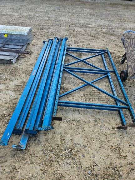 Section of Pallet Racking with boards - Lee Real Estate & Auction Service