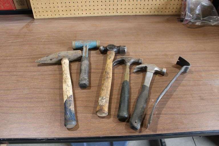 Variety of hammers & flat bar - Lee Real Estate & Auction Service