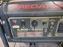 Predator 4000w Generator - Lee Real Estate & Auction Service