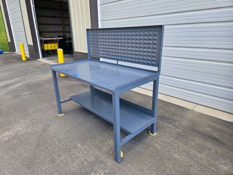 30" x 60" Steel Frame Work Table w/bin holders - Lee Real Estate ...