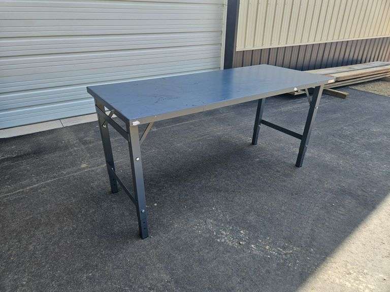 30" x 72" Steel Frame Work Table - Lee Real Estate & Auction Service