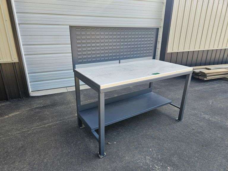 30" x 60" Steel Frame Work Table w/bin holders - Lee Real Estate ...