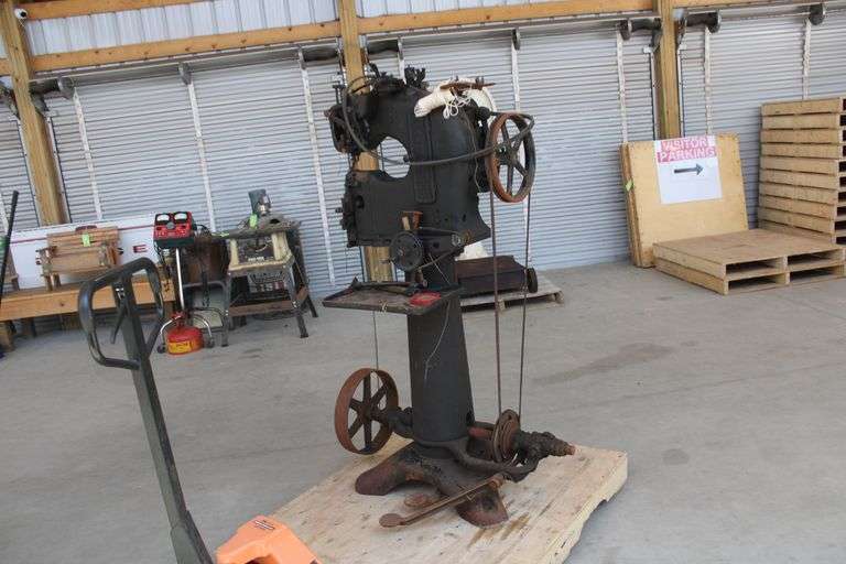 Antique leather shoe sewing machine on stand - Lee Real Estate ...