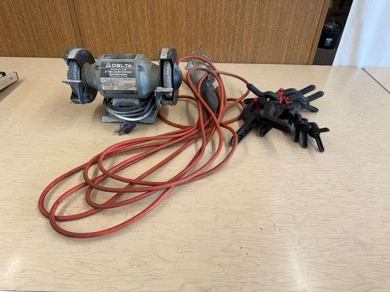 Trouble Light, Plastic Clamps, & Sm. Bench Grinder - Lee Real Estate ...
