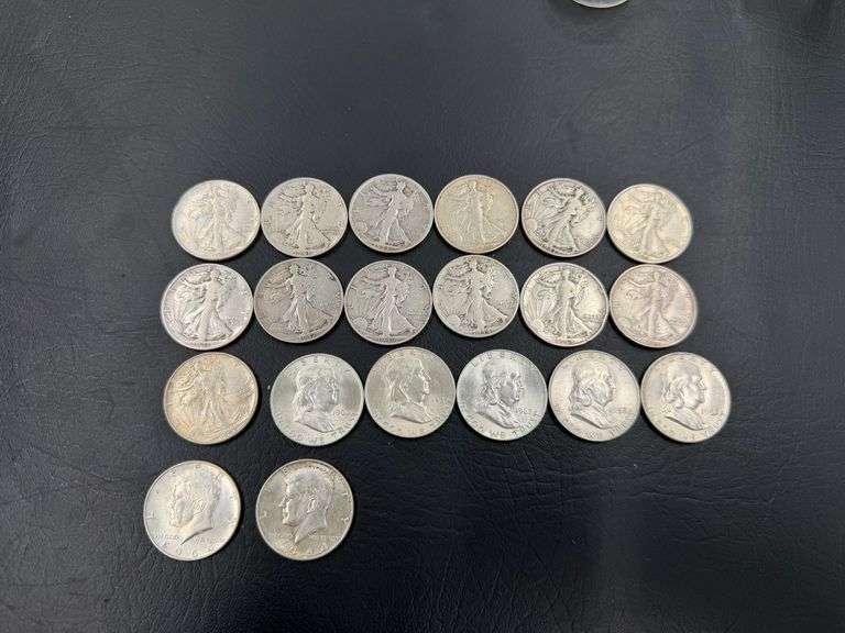 (20) Silver Half Dollars - Lee Real Estate & Auction Service