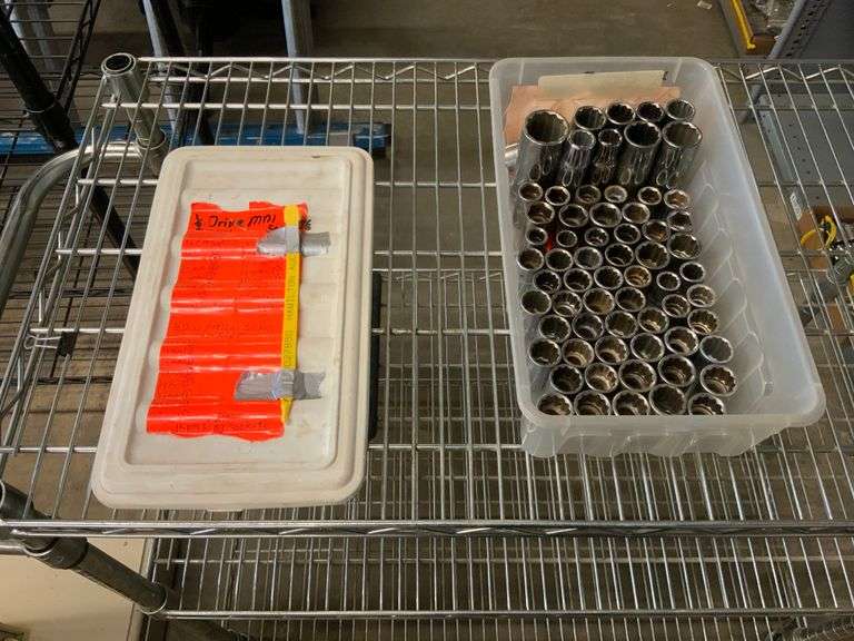 Shoe Box Container W/ 1/2 Drive 12- Point Sockets - Hamilton-Maring ...