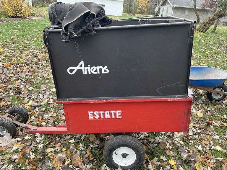 Ariens Leaf Blower Vac with Metal Dump Yard Cart, Belt Blower Vac ...