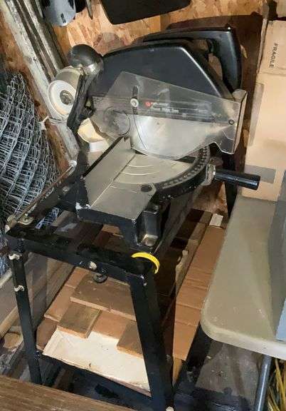 Black & Decker power miter saw on rolling cart - Hamilton-Maring ...