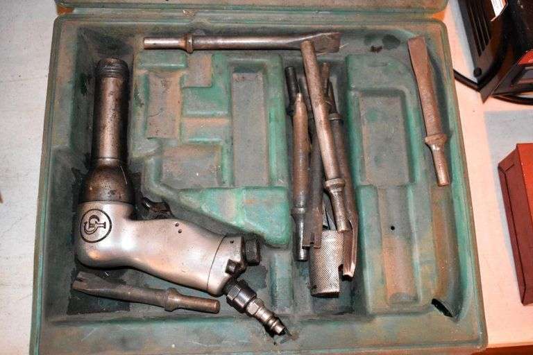 Chicago Pneumatic Air Chisel with Bits - Hamilton-Maring Auction Group