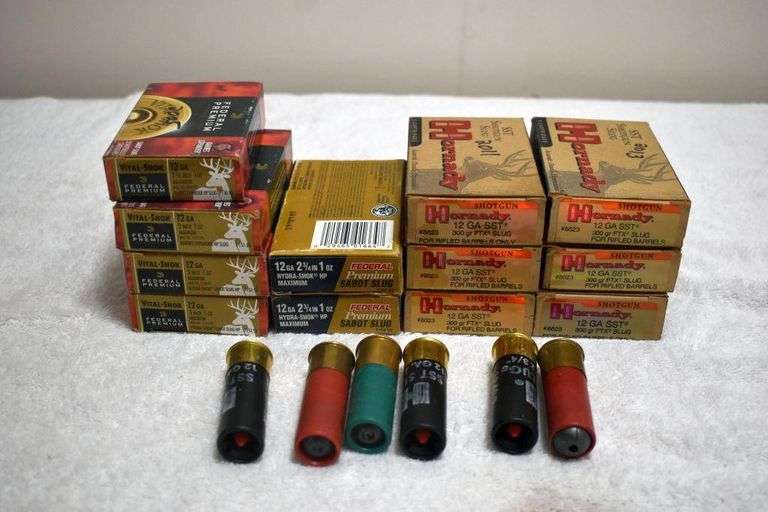 (Approx 70 Rounds) Assorted 12 Ga Slugs, Assorted Brands and Sizes ...