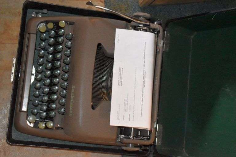 Typewriter with Case - Hamilton-Maring Auction Group