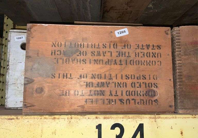 "Surplus Relief" Marked Wood Crate - Hamilton-Maring Auction Group