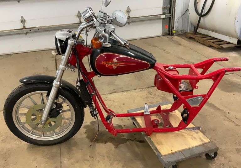 custom built powder coated frame, (missing motor , transmission, many ...