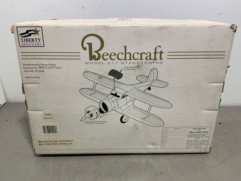 Beechcraft Model D17 Staggering Model Plane - Hamilton-Maring Auction Group
