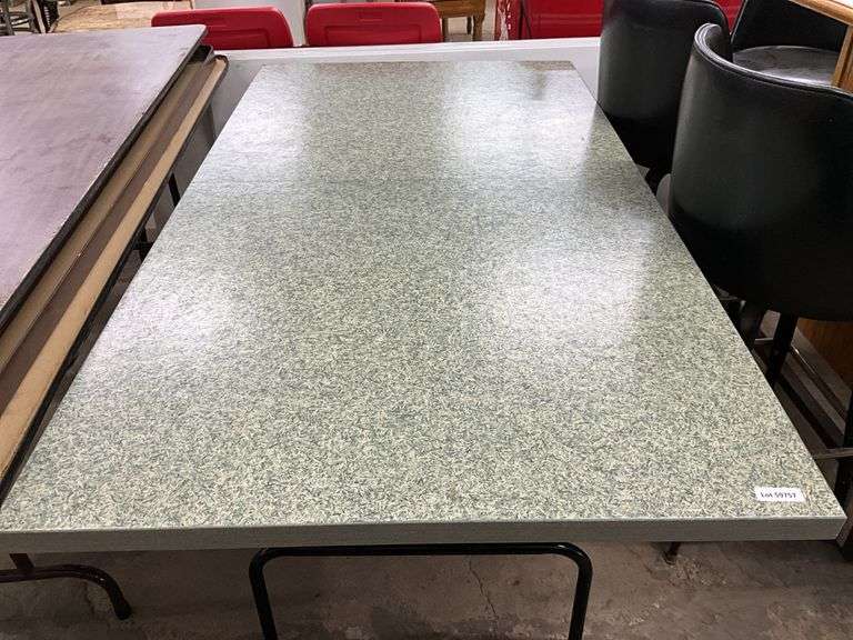 66" Banquet Table With Shredded Money Top - Hamilton-Maring Auction Group