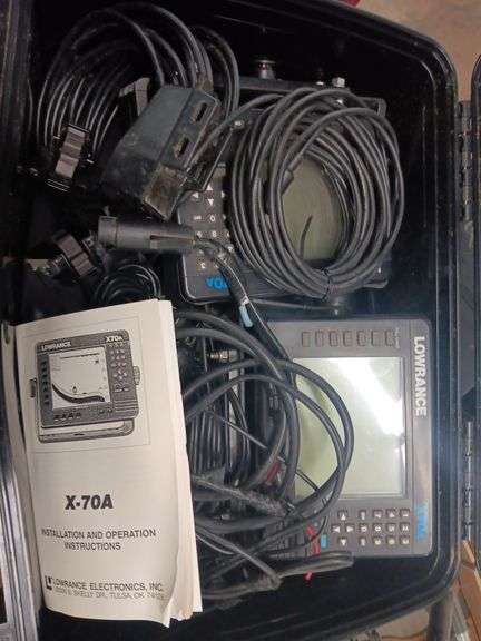 2 Lowrance X70A Fish Finders with Transducers in G - Hamilton-Maring Auction Group