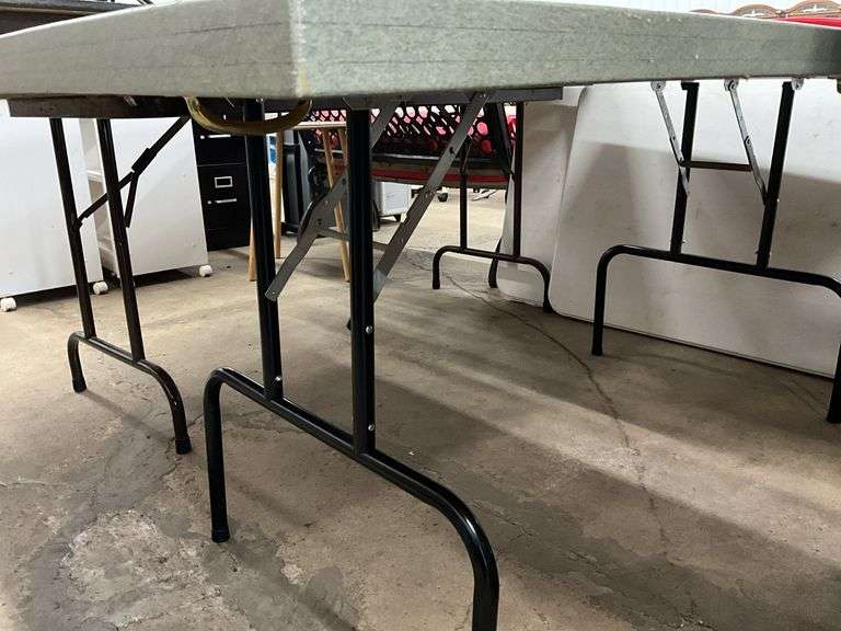 66" Banquet Table With Shredded Money Top - Hamilton-Maring Auction Group