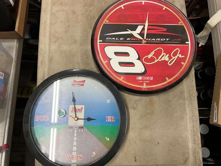 Dale Earnhardt, Jr, and Budweiser Battery Clocks - Hamilton-Maring ...