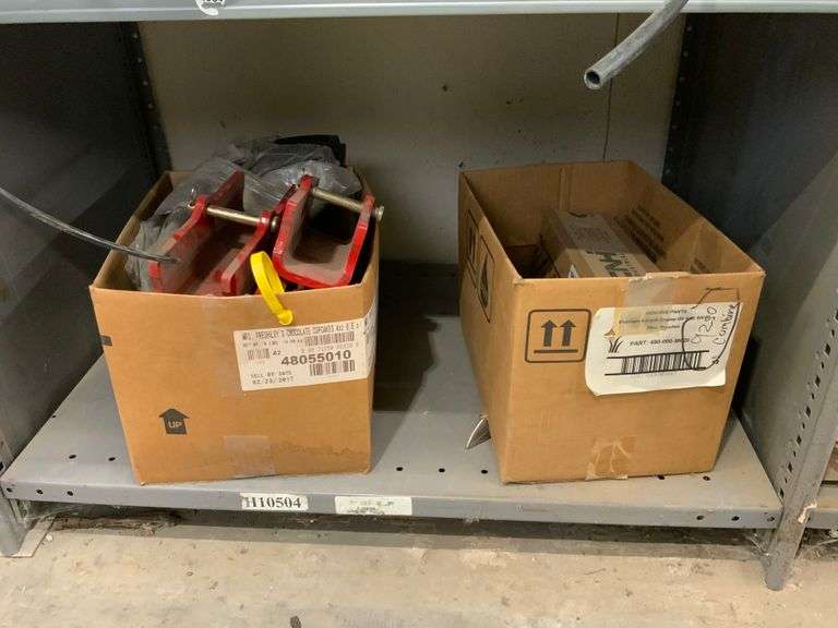 shelf of planter parts - Hamilton-Maring Auction Group