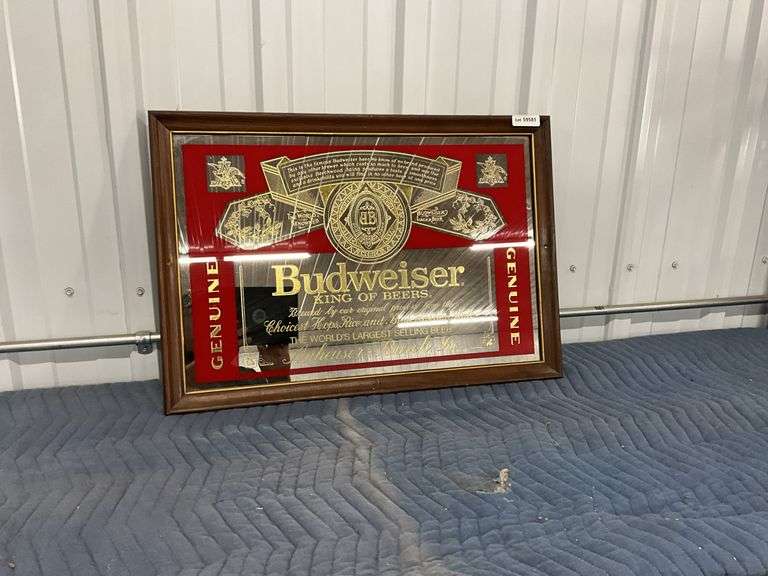 Budweiser Mirror, 19"x25" - Hamilton-Maring Auction Group