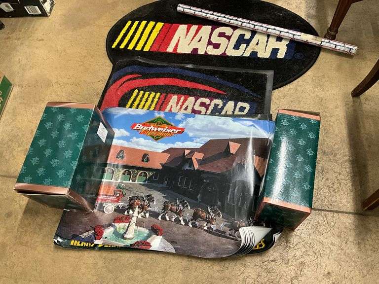 Budweiser Gift Wrap & Posters, Nascar Rugs - Hamilton-Maring Auction Group