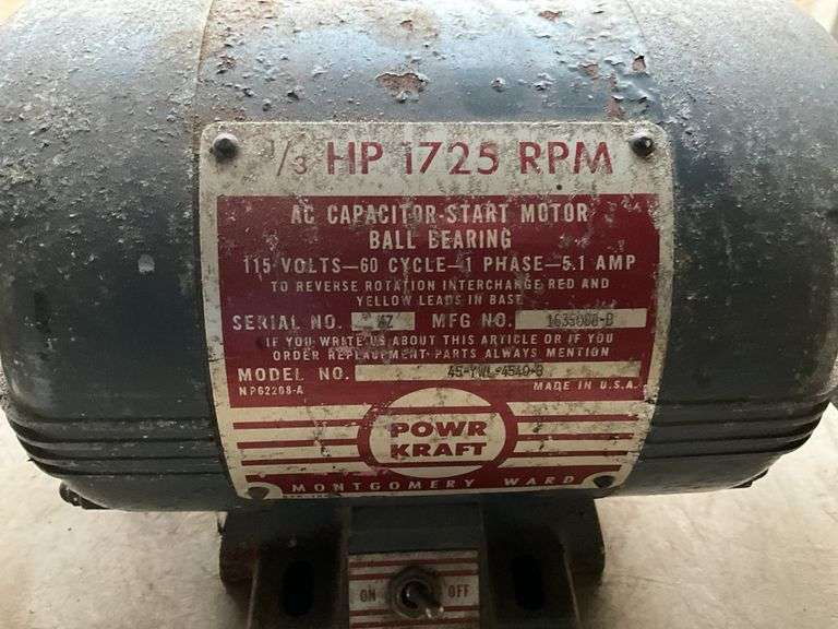 Power Craft 3hp Bench Grinder - Hamilton-Maring Auction Group