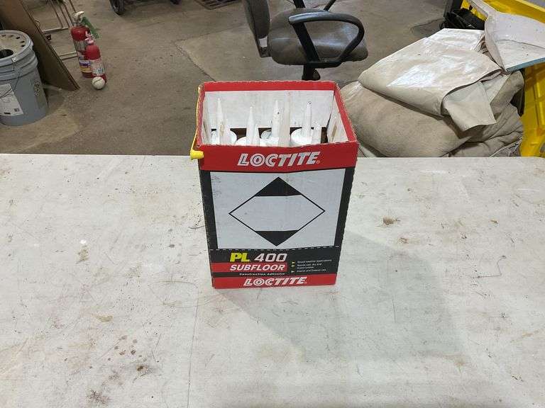 Box of caulk and adhesive - Hamilton-Maring Auction Group