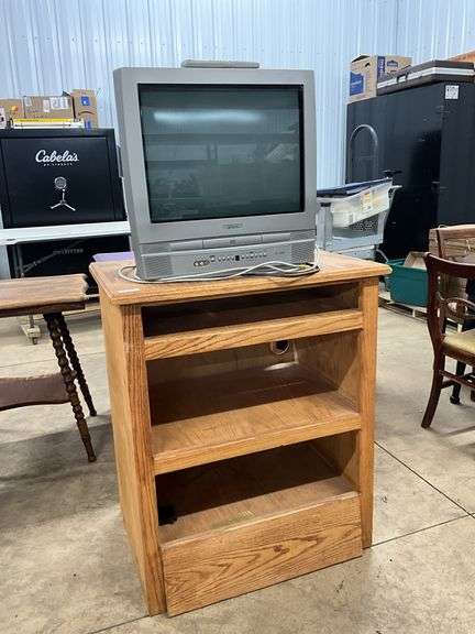 SV200O 20" TV( Built In DVD Player) Stand - Hamilton-Maring Auction Group