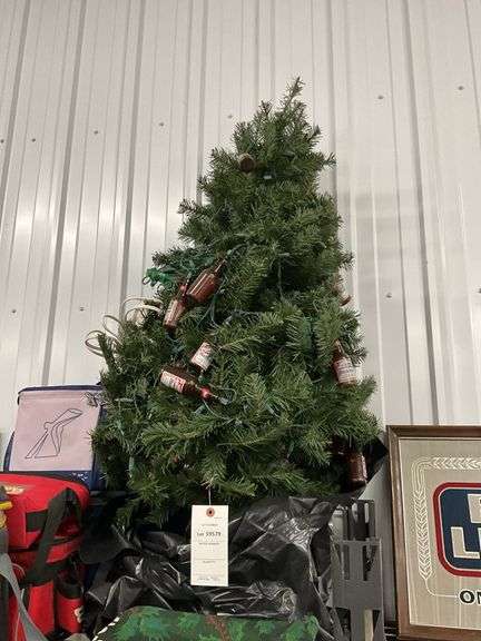 Christmas Tree w/ Budweiser Tree Skirt & Lights - Hamilton-Maring ...