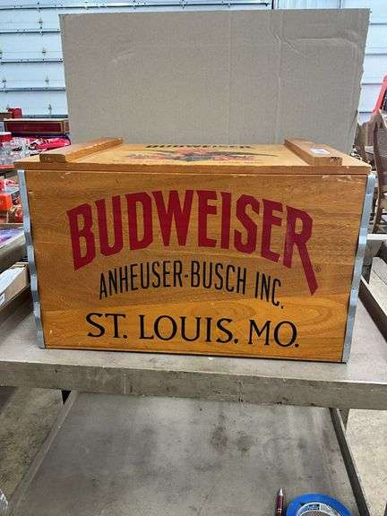 Budweiser Advertising Wooden Box - Hamilton-Maring Auction Group