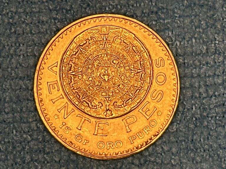 1959 Mexican 20 Pesos Gold Coin, ungraded, 15 Gr. - Hamilton-Maring Auction Group