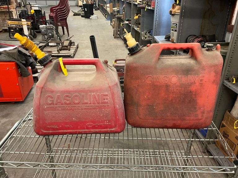 (2) 5 gallon gas cans - Hamilton-Maring Auction Group