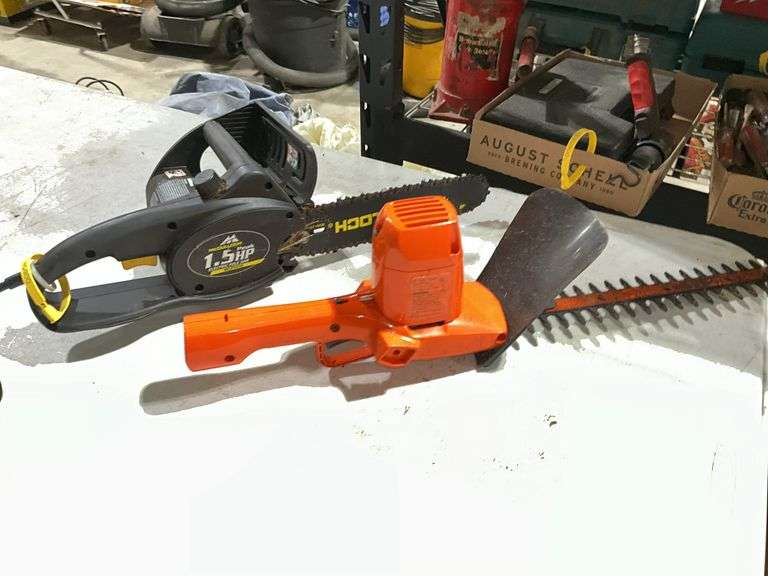 Electric powered edger, chainsaw - Hamilton-Maring Auction Group