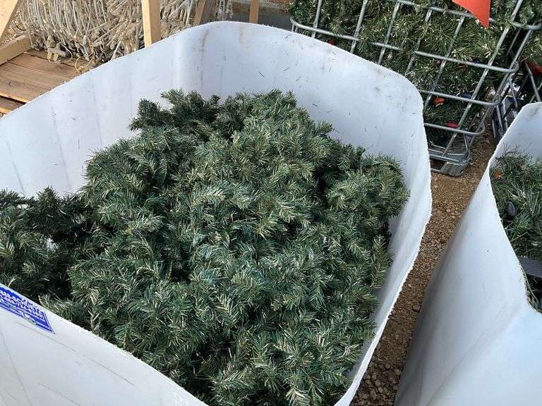 Tote of Christmas garland - Hamilton-Maring Auction Group