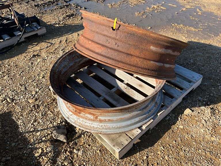(2) tractor rims (good for burn/fire pits) - Hamilton-Maring Auction Group