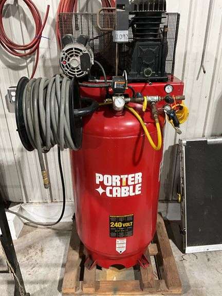 Porter Cable 80 gallon air compressor, 240 V, 175 - Hamilton-Maring ...