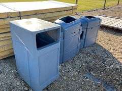 (3) outdoor garbage cans - Hamilton-Maring Auction Group