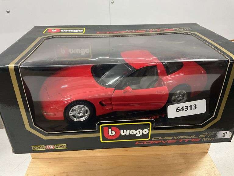 Burago 1997 Chevorlet Corvette,1:18th Scale - Hamilton-Maring Auction Group