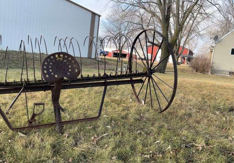 Antique dump rake with seat - Hamilton-Maring Auction Group