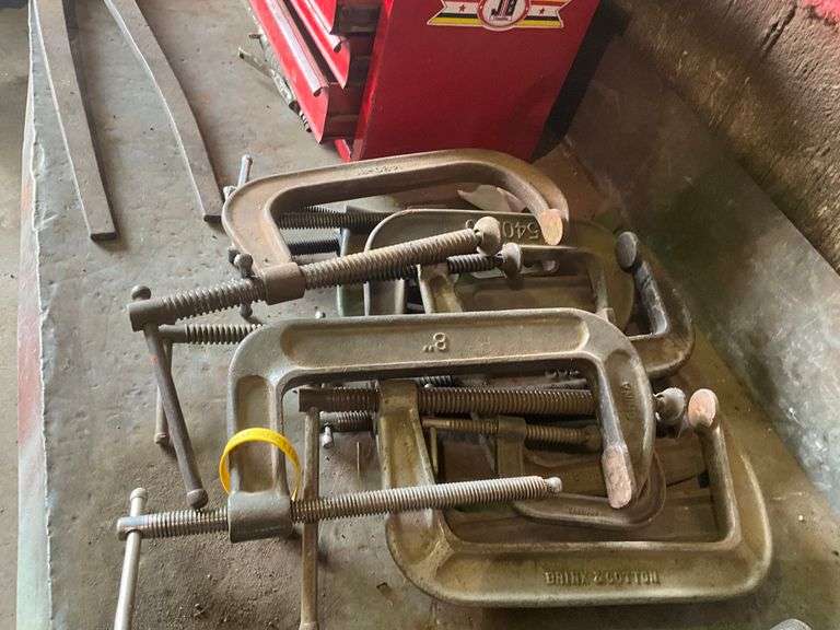 Assortment of Large 8" C Clamps - Hamilton-Maring Auction Group