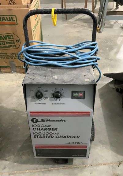 Schumacher Charger on Wheels, 10/40 amp, 100/200 amp Booster, Timer, 6v ...