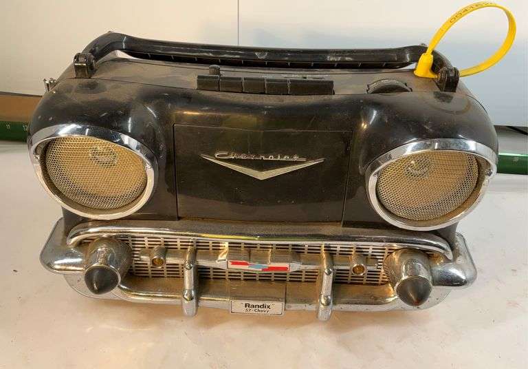 Battery powered 1957 Chevrolet portable am/fm radio with cassette ...