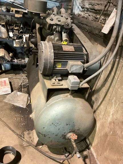 Large Air Compressor w/electric 15hp Motor, 3 Phase, Dual Head ...