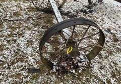 Vintage steel wheels with axle, 27 inch wheels - Hamilton-Maring ...