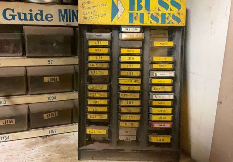 Organizing Bins With Contents, Automotive Fuses and Bulbs (located in ...